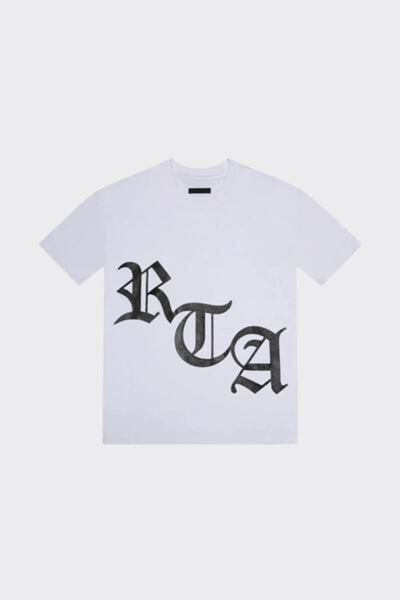 RTA S/S RTA BLACK LOGO TEE IN WHITE – Premium Apparel Shops