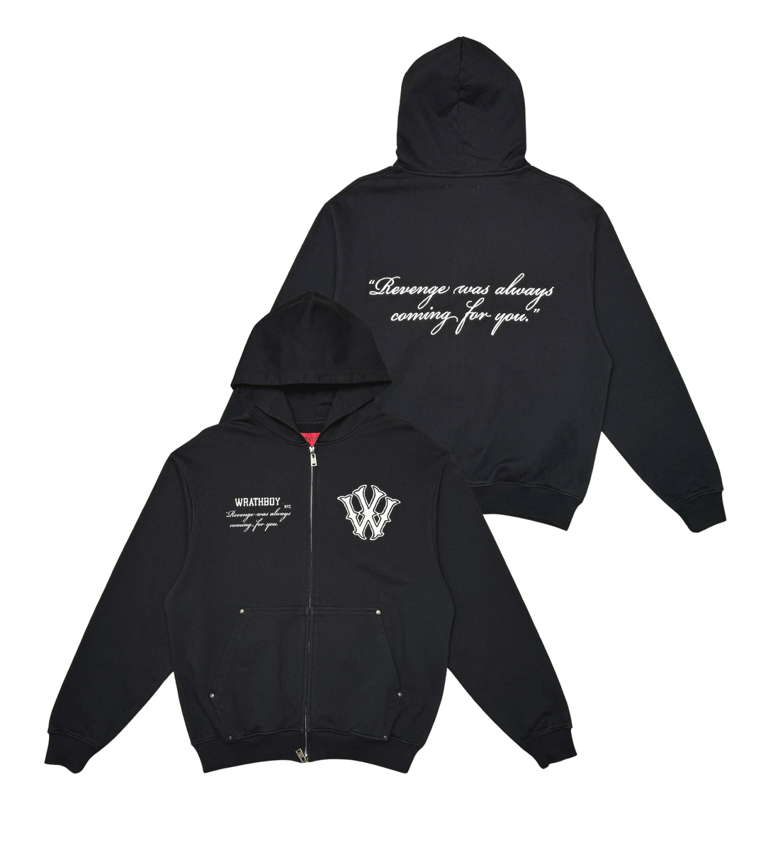 WRATHBOY REVENGE COMING HOODIE ZIP – Premium Apparel Shops
